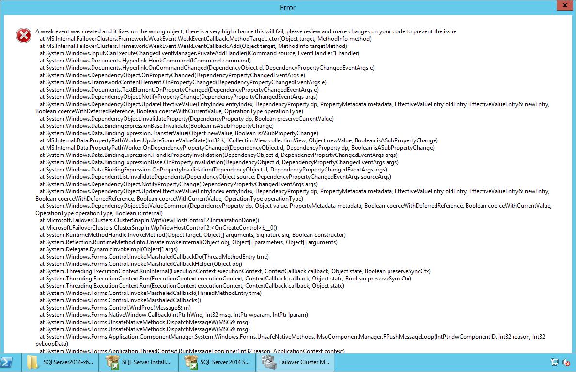 Failover Cluster Manager (cluadmin.msc) GUI crashes in Windows Server ...